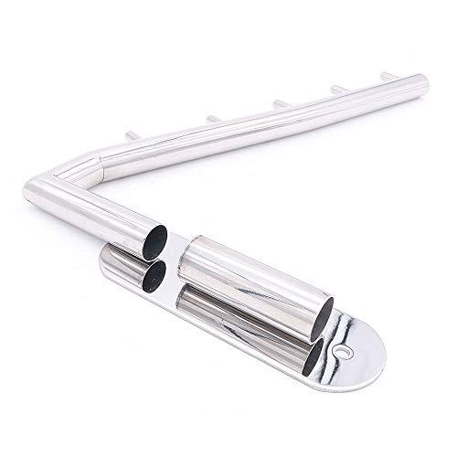 2 Set of NUZAMAS Wall Mounted 304 Stainless Steel Swing Arm Holders, Clothes Coat Hanger, 5 Hooks Coat Rack Closet, Storage Organizer Mirror Finished with Installation Kits