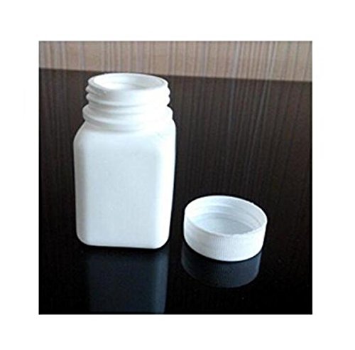 12PCS 60ML 2OZ Empty White Square Capsule Bottles with Screw Cap Portable Case for Vacation Travel Daily Life
