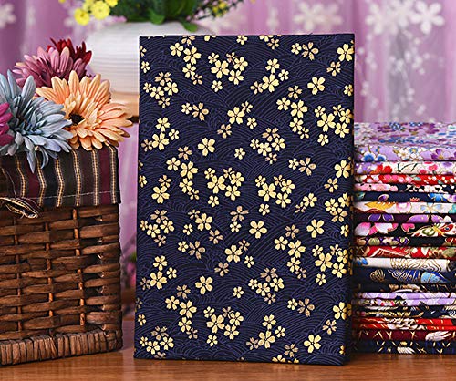 5PCS Cotton Craft Fabric 25x25 cm, Cute Japanese Style Cotton Wrapping Cloth Squares Quilting Fabric, Bundles of Fabric for DIY Patchwork Sewing (G#)
