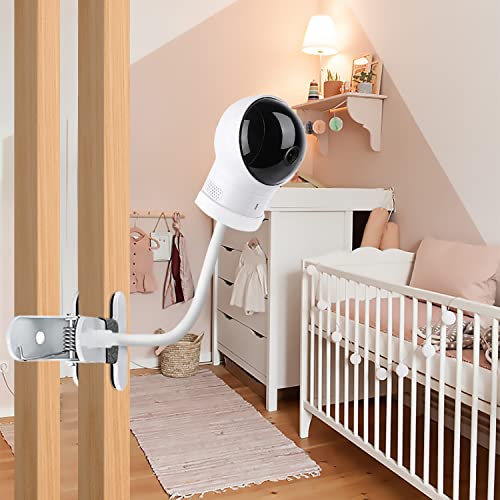 2 Pack Flexible Clip clamp Mount for Eufy Spaceview, Spaceview Pro and Spaceview S Baby Monitor Mount No Tools or Wall Damage Required Baby Monitors Holder Baby Camera Stand for Crib