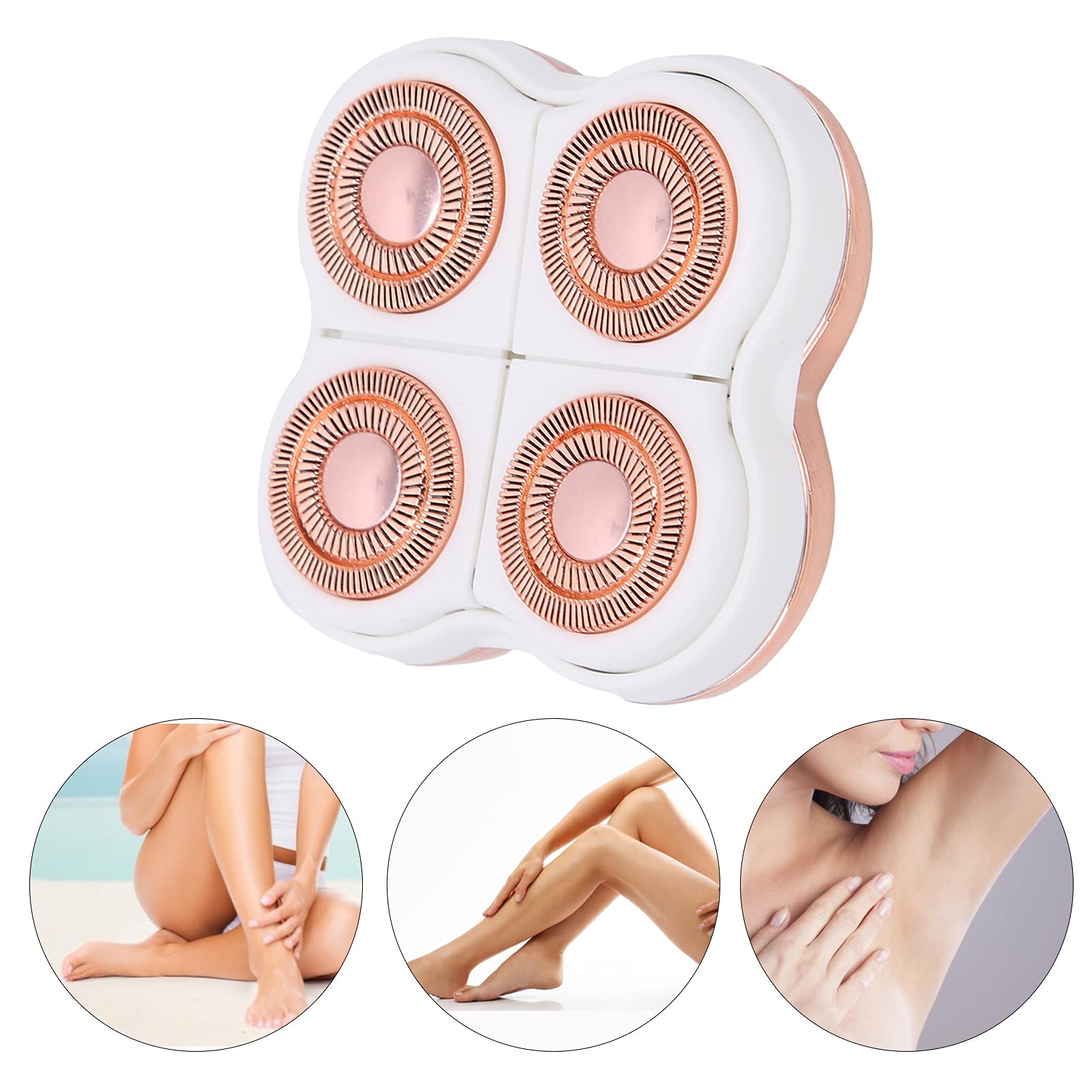 Hair Remover Replacement Head, Women's Electric Shaver Replacement Heads Hair Remover Body Hair Shaver Machine Head Rose Gold