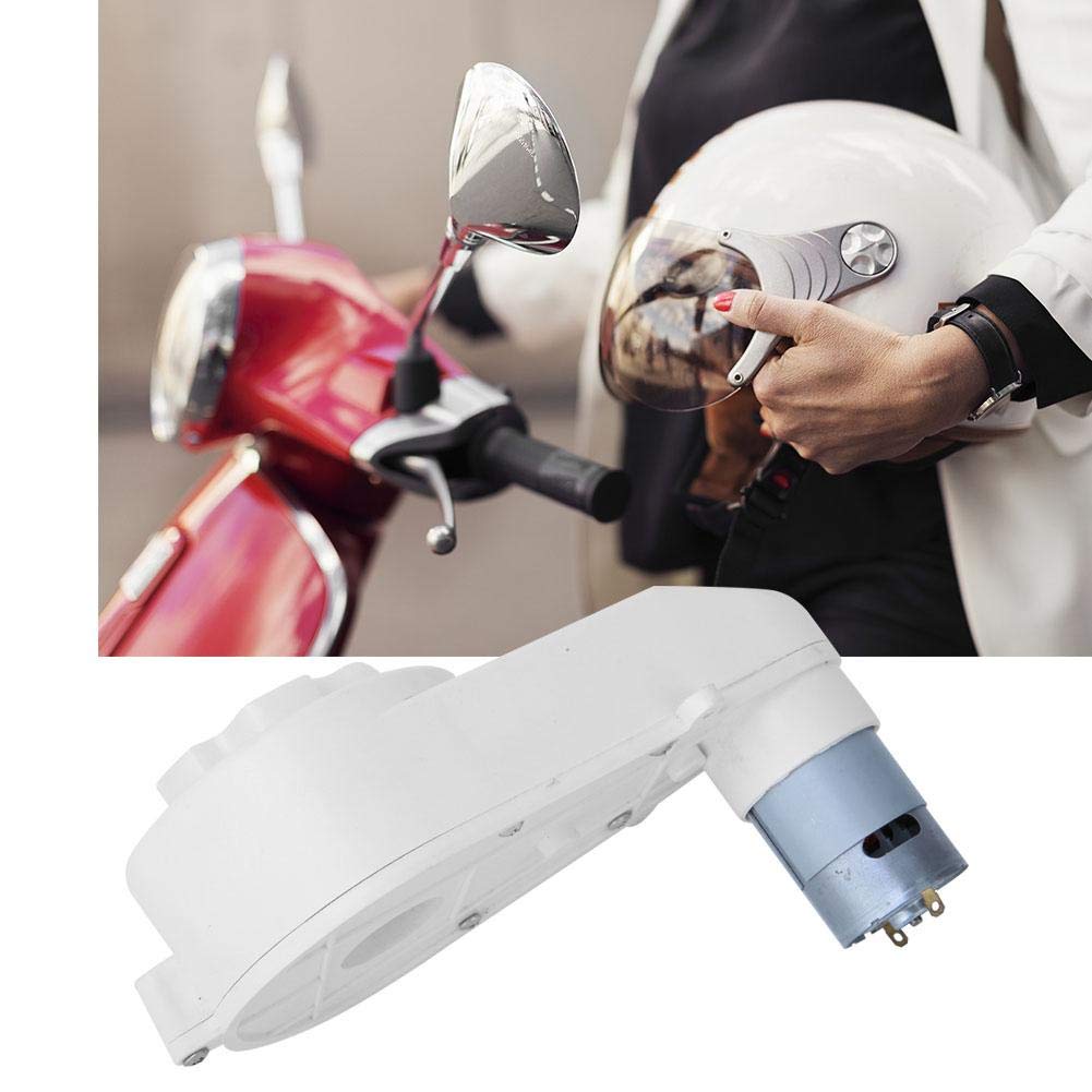 12V Toy White Electric RS550 Motor Gear Box for Kids Carriage Vehicle ATV Motorcycle Remote Control Car(12V550-18000 Turn)