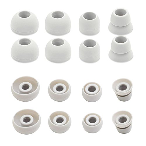 16 Pieces Replacement Earpads Eartips Teemade Earbuds Eargels for Powerbeats 1, Powerbeats 2, Powerbeats 3,Beats Wireless Stereo Earphones by Dr.Dre (Grey)