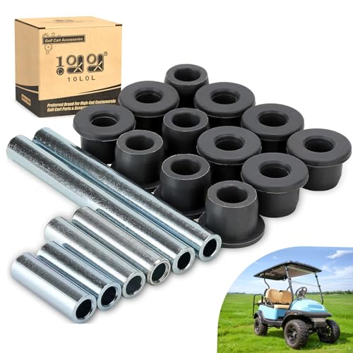 10L0L Front Lower Spring A-Arm Bushing Sleeves Kit for Club Car Precedent 2004-up Golf Cart, Replace OEM 102289901 1029562-01 1022874011 102288101 102287701 1102287601