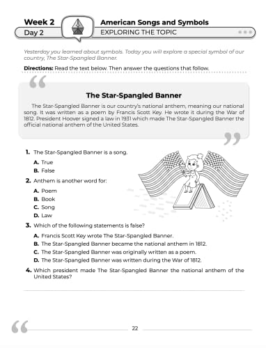 1st Grade Social Studies: Daily Practice Workbook | 20 Weeks of Fun Activities | History | Civic and Government | Geography | Economics | + Video ... Each Question (Social Studies by ArgoPrep)