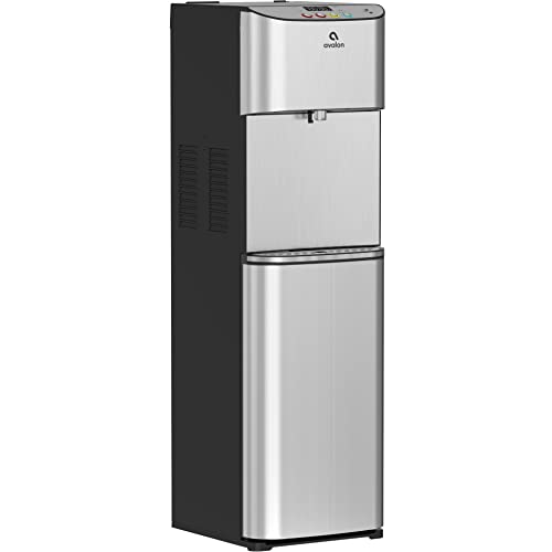 Avalon Hand-Free Touchless Electric Bottleless Water Cooler Dispenser with BioGuard- 3 Temperatures, Digital Clock with Temperature Control, Self Cleaning, Anti-Microbial Coating, Stainless Steel