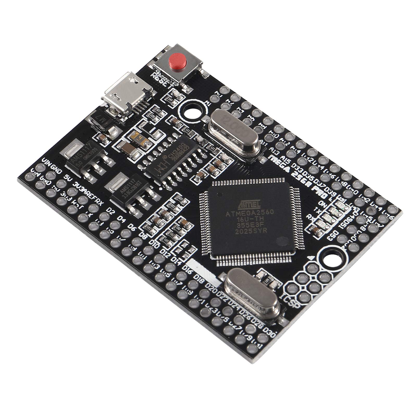 ACEIRMC 2pcs for MEGA 2560 PRO Embed CH340G/ATMEGA2560-16AU Chip with Male Pinheaders Compatible for Arduino Mega2560 Module