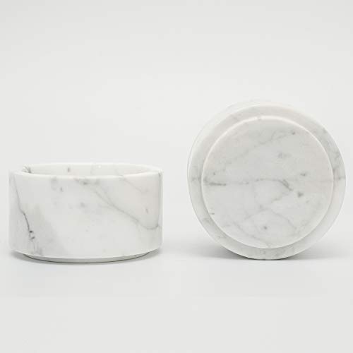 JIMEI Marble Jewelry Box Organizer One-Tier Resin Storage Container with Removable Lid for Ring Necklace Bracelet Earrings, Rings and Accessories (Single-layer)