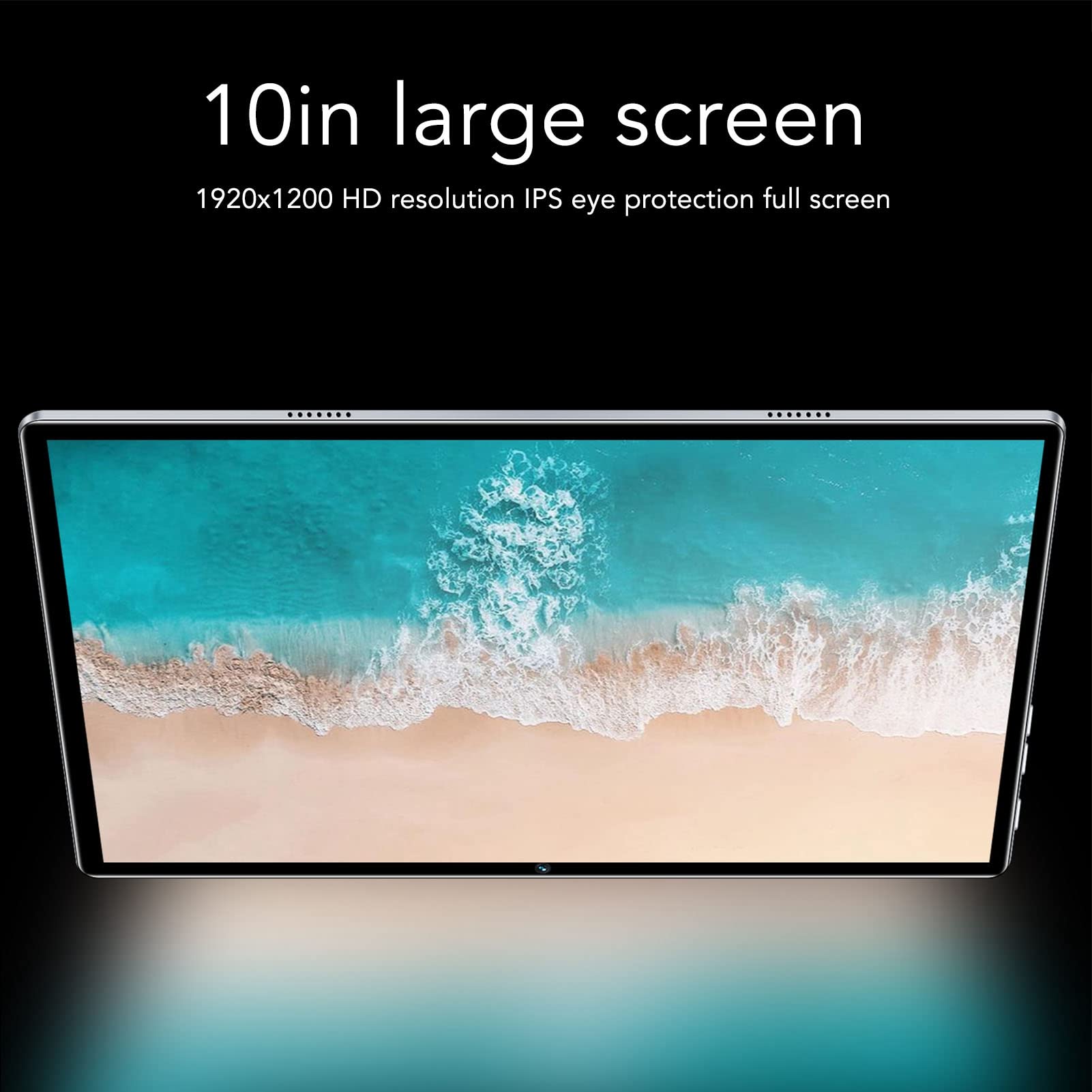 10in 6GB 128GB WiFi Android 11 Tablet, Slim Metal Design, 1920x1200 IPS Clear Display, Dual Speakers, 8800mAh Long Lasting Battery, 8 Front 20 MP Rear Camera, Silver Grey(US)