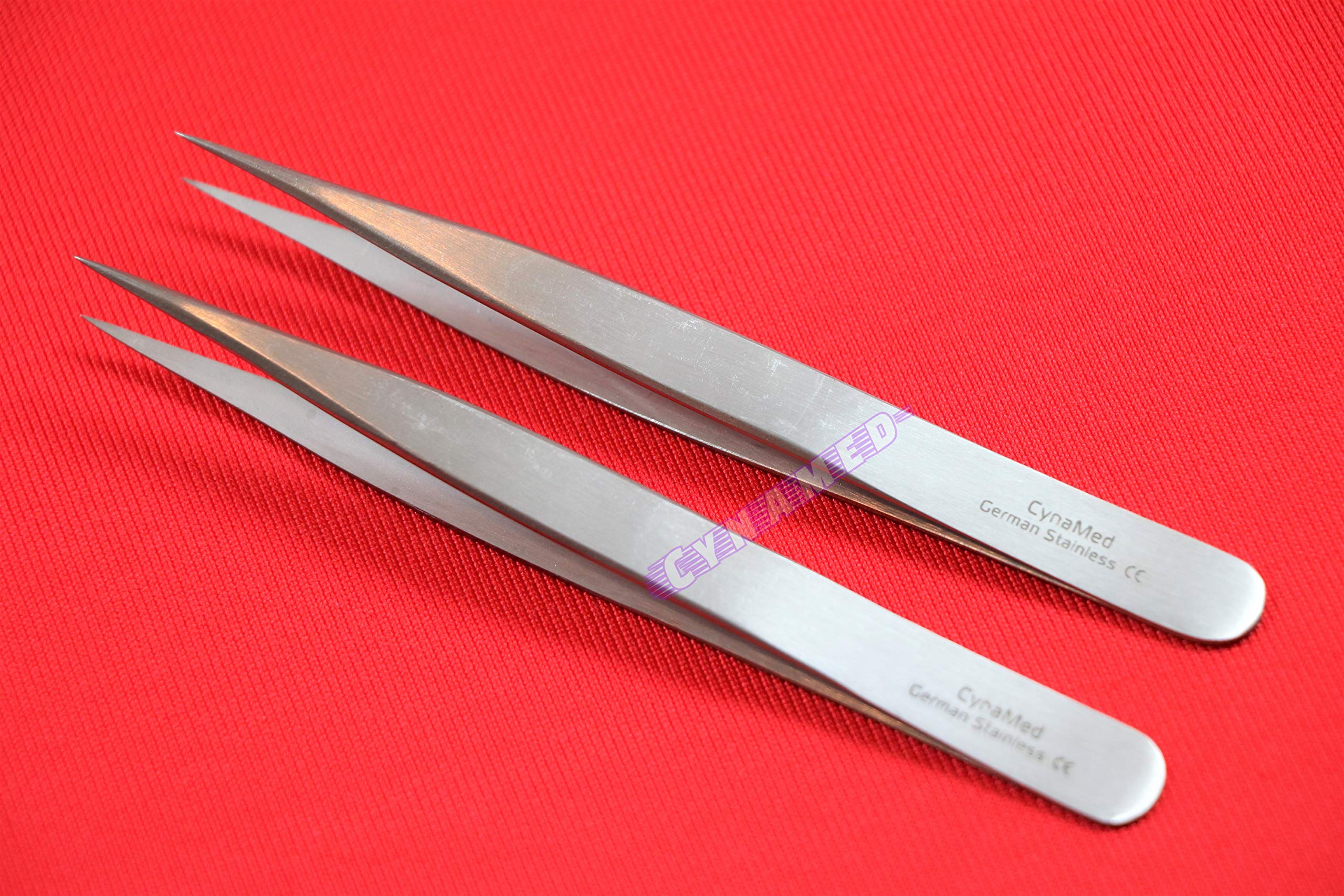 3 Pieces Fine Tip Jewelry Tweezer Forceps Precision Tweezers High Grade Stainless Repair Tool Cynamed
