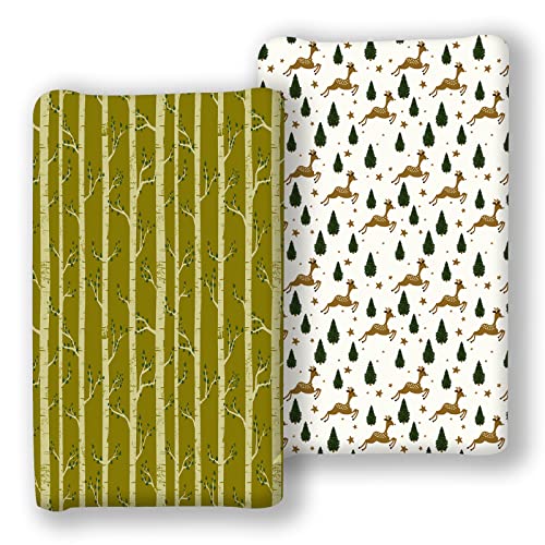 2 Pack Premium Soft Jersey Knitted Stretchy Changing Pad Cover for Baby
