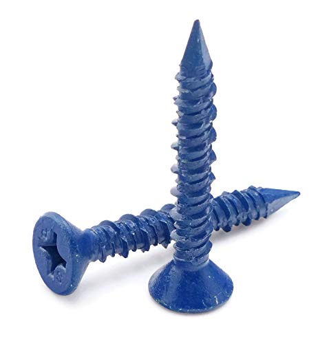 3/16 Tapcon Style Concrete Screws Phillips Flat Head Concrete Screws to Anchor Masonry, Block & Brick 3/16" x 2-3/4" Qty 100
