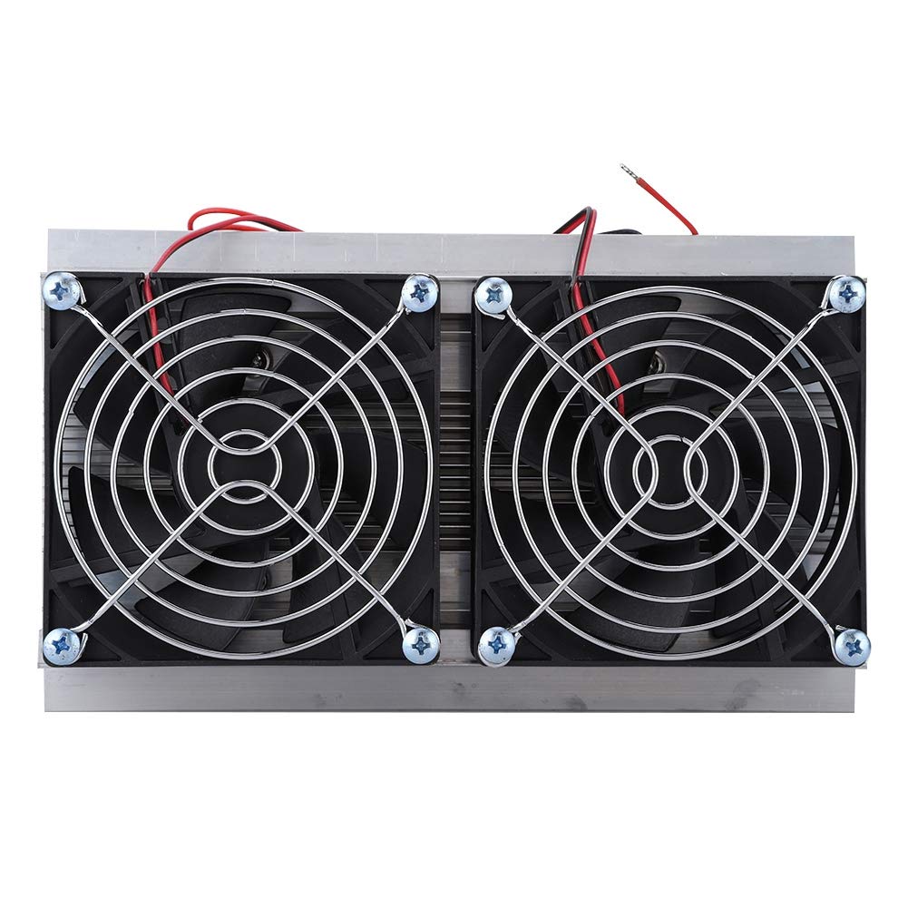 Thermoelectric Semiconductor Radiator Cooler Refrigeration Cooling Fan Heat Sink System Kit,2 Cooling Fans, 2 Large Fans and 2 Cold Junction modules