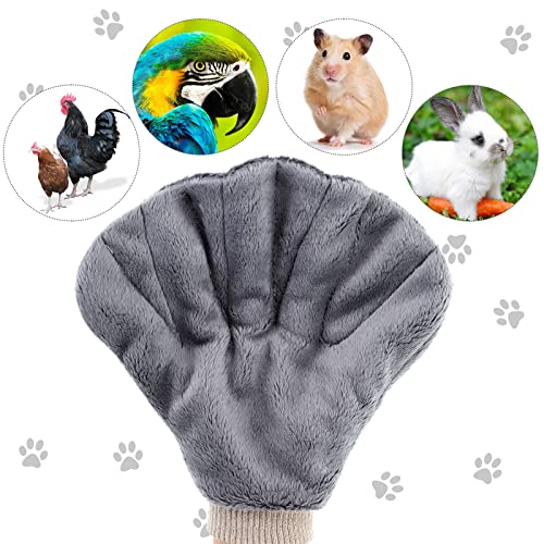 2 Pcs Sugar Glider Bonding Mitt, Calming Sleeping Glove, Bite Proof Animal Handling Gloves, Hedgehog Accessories Calming Glove for Train Your Sugar Glider Small Animals Hamster Rats Pet (Gray)
