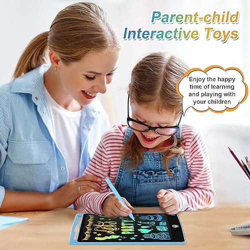 2 Pack LCD Writing Tablet, Electronic Drawing Writing Board, Erasable Drawing Doodle Board, Doodle Pad Toys for Kids Adults Learning & Education, 8.5IN(Blue+Pink)