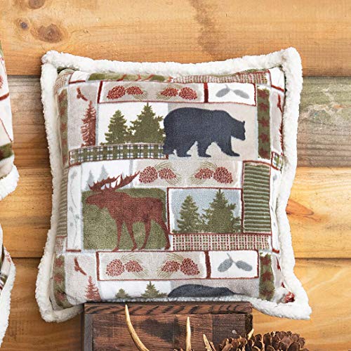 BLACK FOREST DECOR Bear & Moose Wilderness Plush Pillow