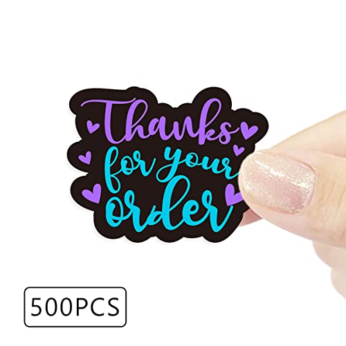 Wailozco Thanks for Your Order Stickers,Thank You Stickers,Handmade Stickers,Small Shop Stickers,Envelopes Stickers for Small Business, Online Retailers,Handmade Goods,500 Labels Per Roll