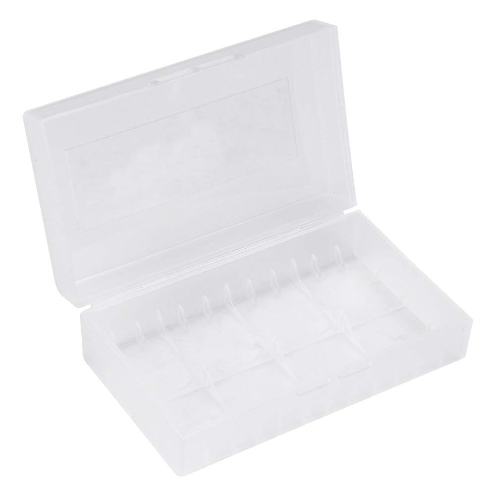 2 Pcs Battery Storage Case, Battery Box for 20700/ Battery, Hard Waterproof Wear resistant Plastic Case (Transparent)