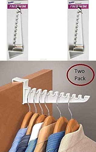 2 Pack Over Door Hook- 9" - for Laundry - Suits - Coats - Dresses - Space Saver - Keep Yourself Organized