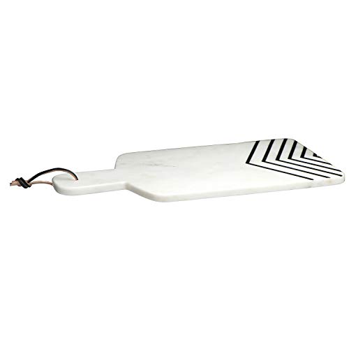 Bloomingville White and Black Chevron Marble Cheese Cutting Board