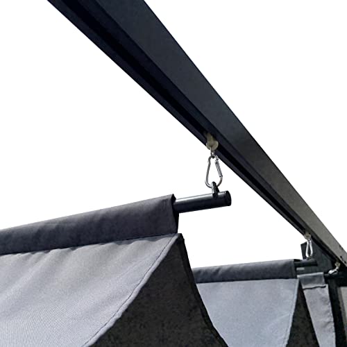 10x10 Ft Patio Pergola, Retractable Pergola with Canopy, Sunshelter Pergola for Gardens, Terraces, Backyard, Grey