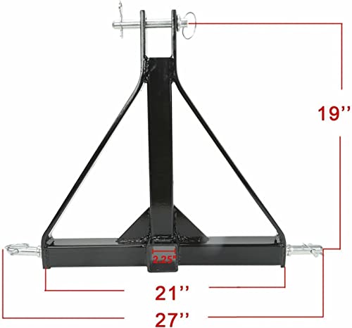 2" Receiver 3 Point Trailer Hitch Category 1 Tractor Tow Drawbar Adapter Compatible with BX Kubota John Deere LM25H WLM Tractor NorTrac Kioti Yanmar