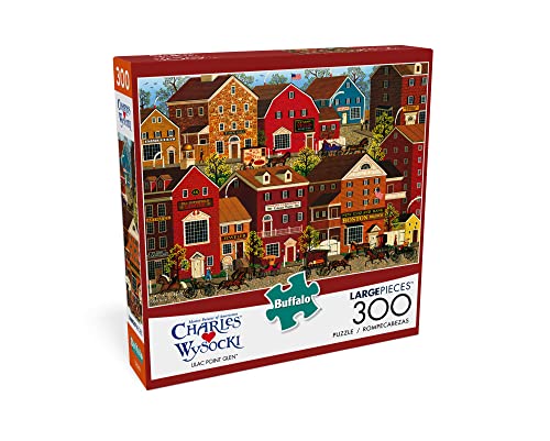 Buffalo Games - Charles Wysocki - Lilac Point Glen - 300 Large Piece Jigsaw Puzzle, Red