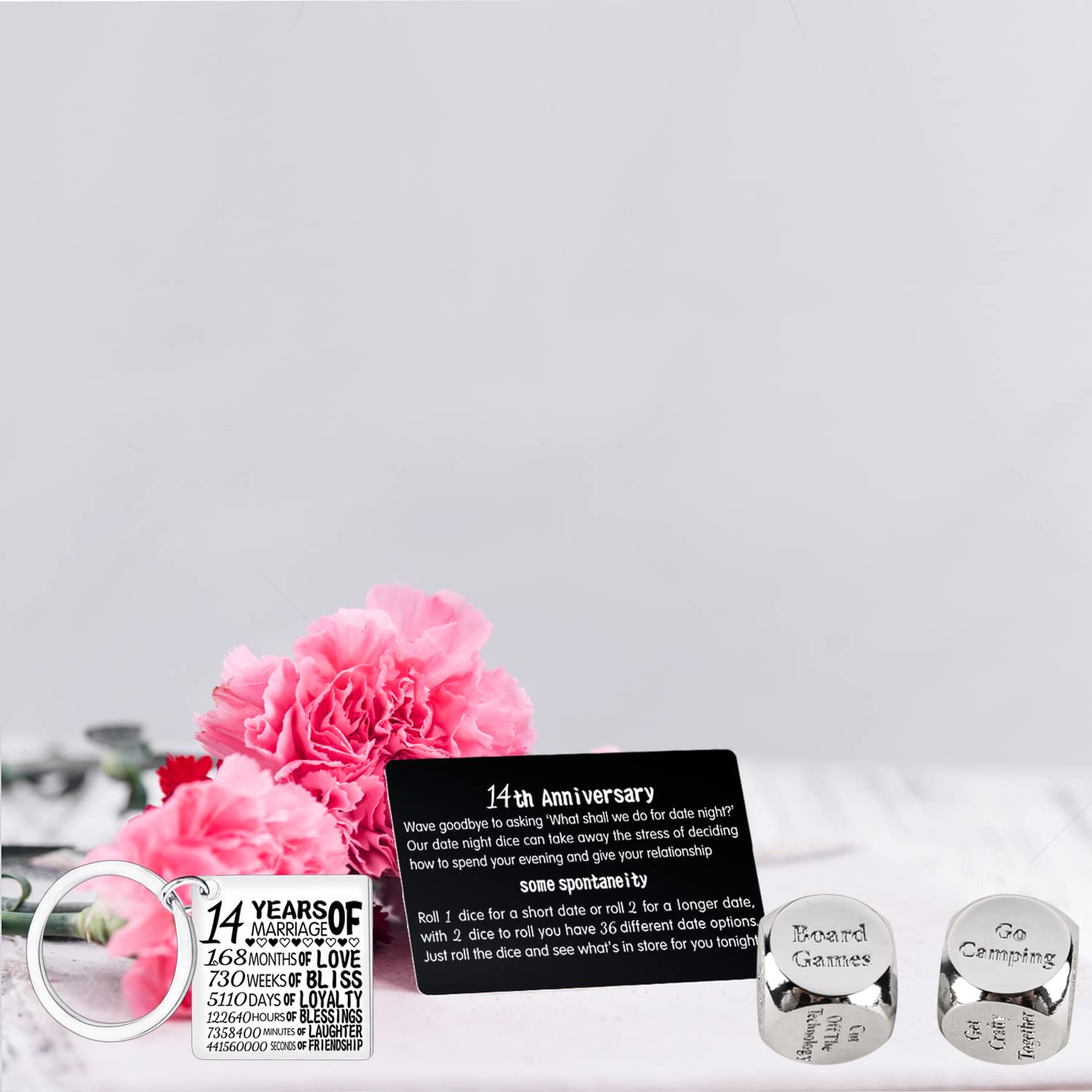 14th Anniversary Dice,14th Wedding Anniversary Dice for Couples,14 Years Anniversary Date Night Dice Gift,14 Years Anniversary for Her,14th Anniversary for Husband,14th Anniversary