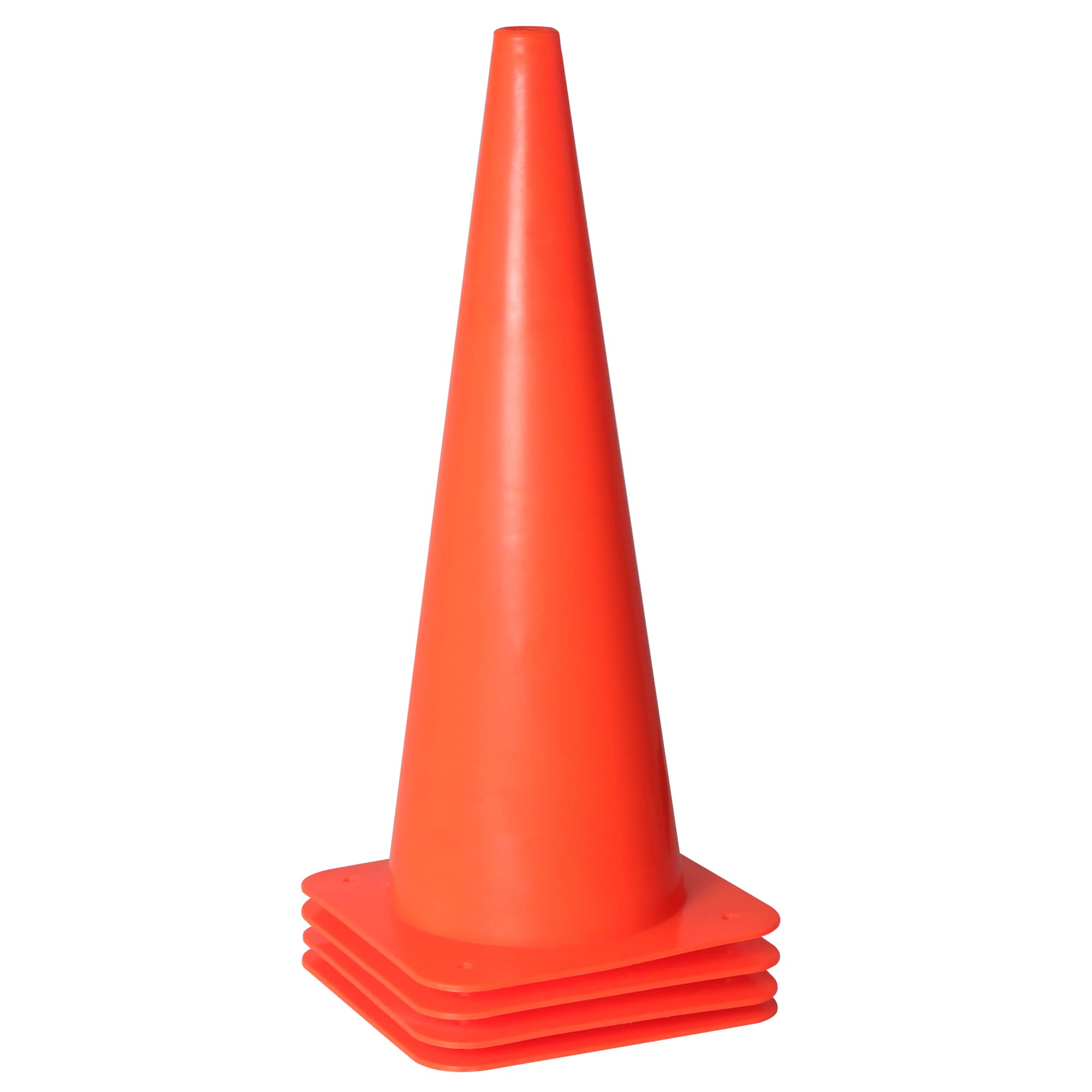 18 Inch Traffic Safety Cones, [4 Pack] Orange Parking Cones Training Cones, Plastic Cones for Indoor/Outdoor Activity & Festive Events