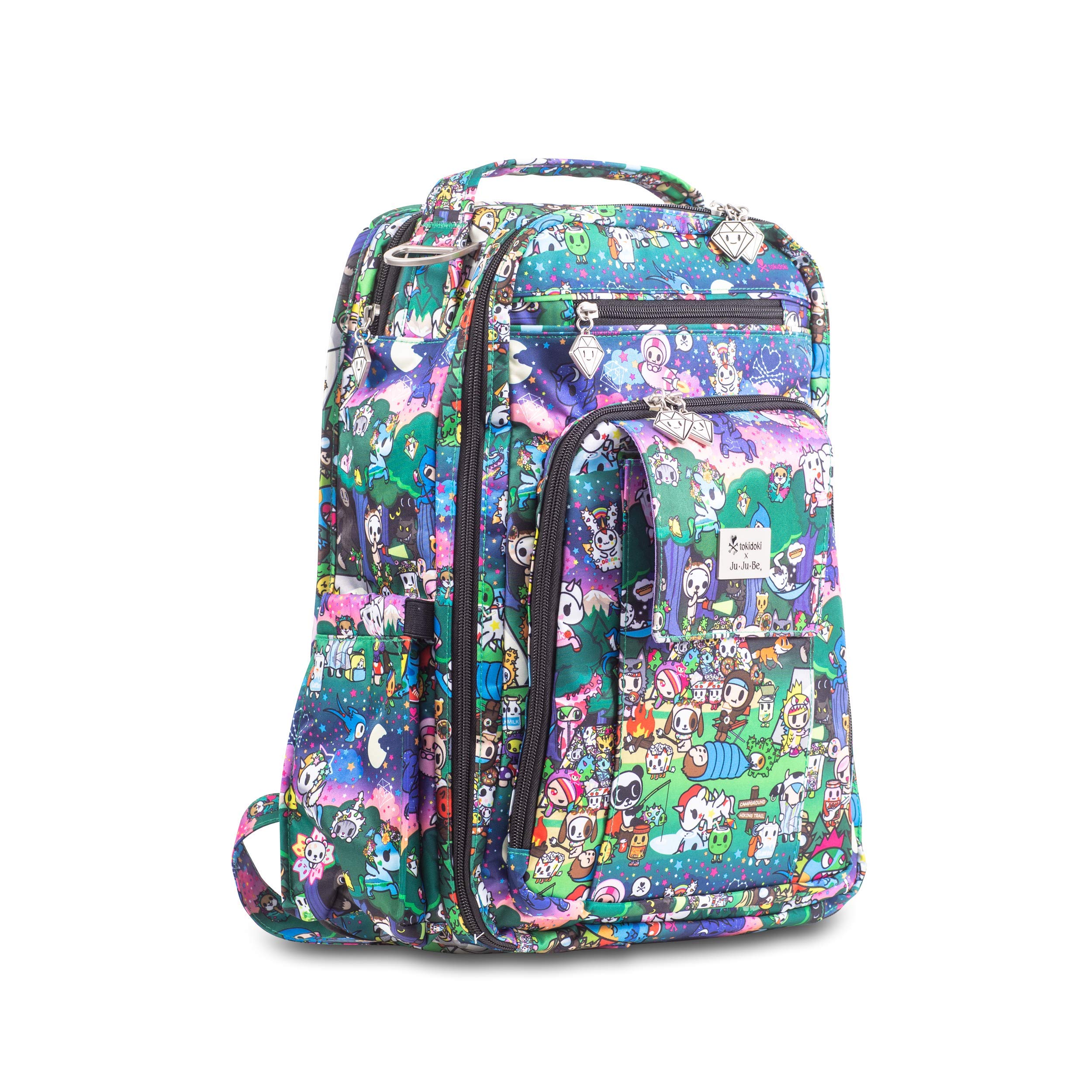 JuJuBe Be Right Back Unisex Travel Backpack, Diaper Bag with Memory Foam Changing Pad, Be Fashionably Organized Anywhere