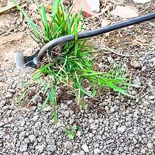 2023 New Weeding Artifact Uprooting Weeding Tool, Manganese Steel Forged Weed Puller 4 Teeth Dual Purpose Weeder, High Strength Hand Remover Tool for Garden (B)