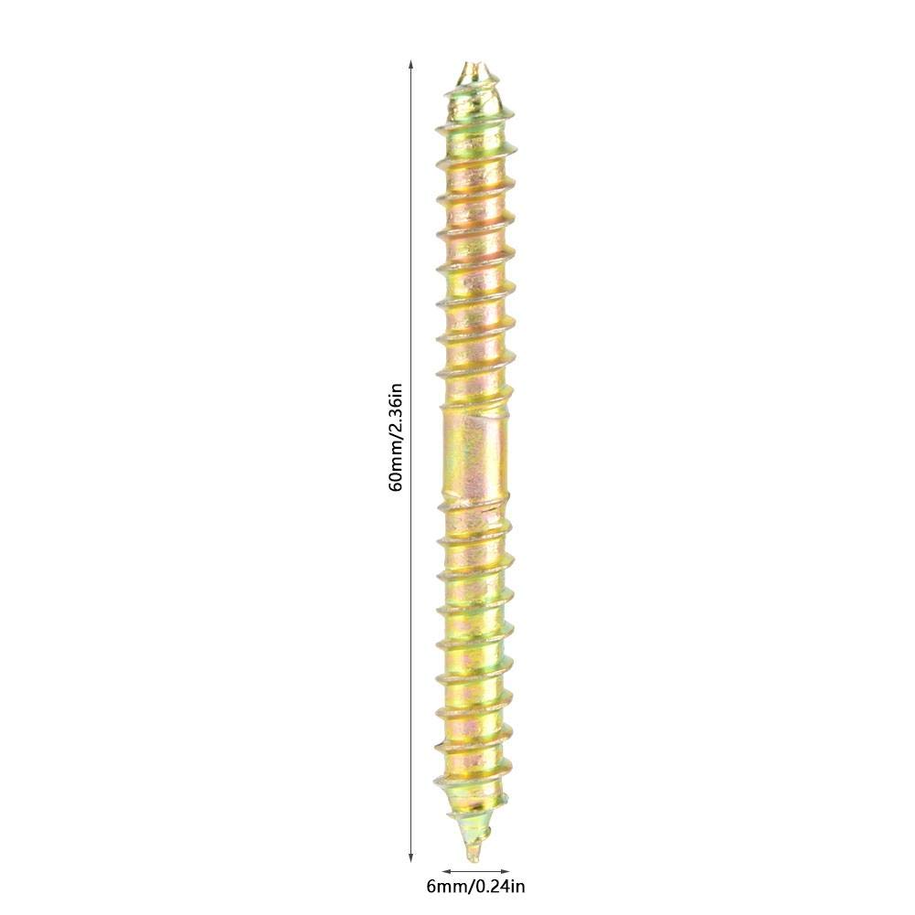 10pcs 660mm Dowel Screw Double Ended Self Tapping Threaded Bolts Woodworking Furniture Connector Studs Rods Bars Double Ended Rod Connector Double-Ended Rod Connector self Tapping Rod