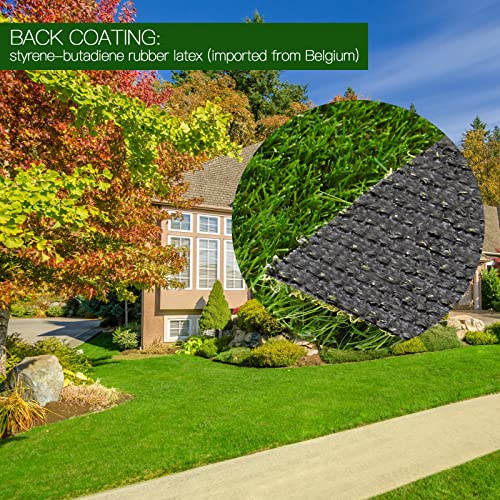 AYOHA Artificial Turf 4' x 5' Realistic Synthetic Grass, 1.38" Pile Height, Fake Lawn, Landscape for Pets Area, Play Ground, Pool Area, Backyard, Patio, Balcony, Drainage Holes, Custom Size