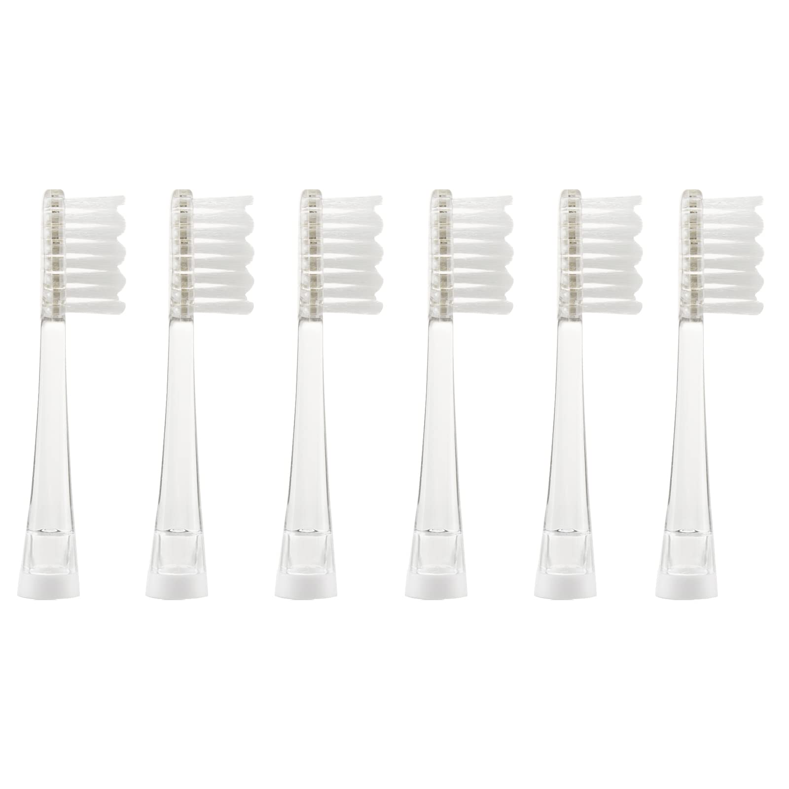 SEAGO Toothbrush Replacement Heads - SG977 SG513 - SEAGO Kids Toothbrushes Heads for Toddlers - Compatible with SEAGO Electric Toothbrushes Kids (White, 6-Pack)