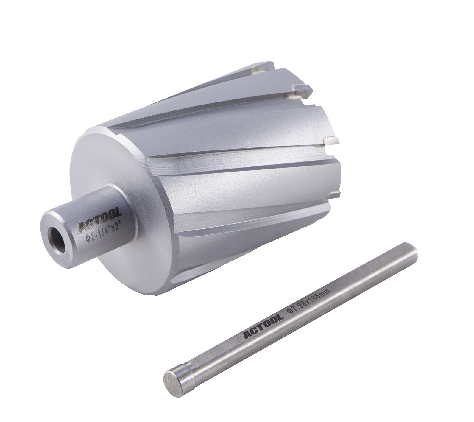 ACTOOL 2-1/4'' Diameter x 2'' Depth of Cut Carbide Tipped TCT ANNULAR Cutter with 3/4'' Weldon Shank