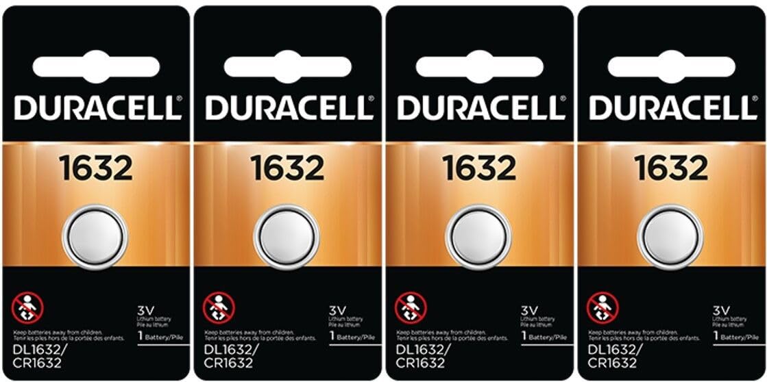 4 Pcs Fresh Duracell Lithium Battery ECR1632 CR1632 DL 1632 3V Batteries