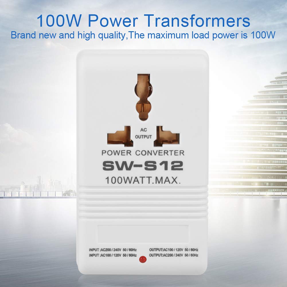 100W Power Converter AC110V/120V to 220V/240V Step-Up&Down Voltage Converter Travel Adapter Transformer