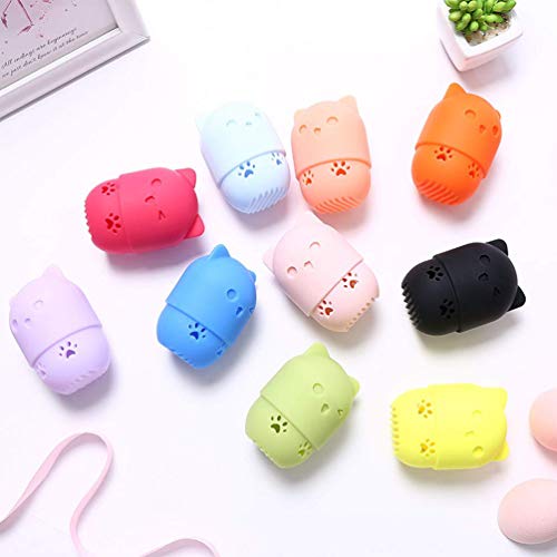 2 PCS Beauty Sponge Blender Container, TEOYALL Makeup Blender Sponge Holder Washable Reusable Protective Carrying Case (Pink/Blue)