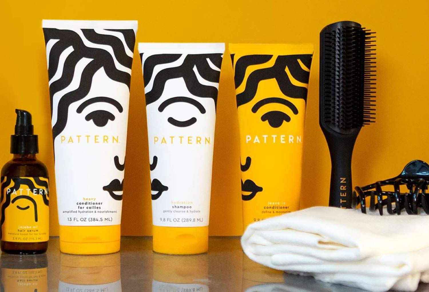 Pattern Curly Hair Care Set! Included: Hydration Shampoo, Heavy Conditioner, Leave-In Conditioner, Jojoba Oil Hair Serum And More!