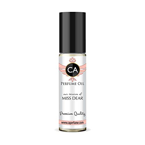 CA Perfume Impression of Christian D. Miss Dear For Women Replica Fragrance Body Oil Dupes Alcohol-Free Essential Aromatherapy Sample Travel Size Concentrated Long Lasting Attar Roll-On 0.3 Fl Oz/10ml