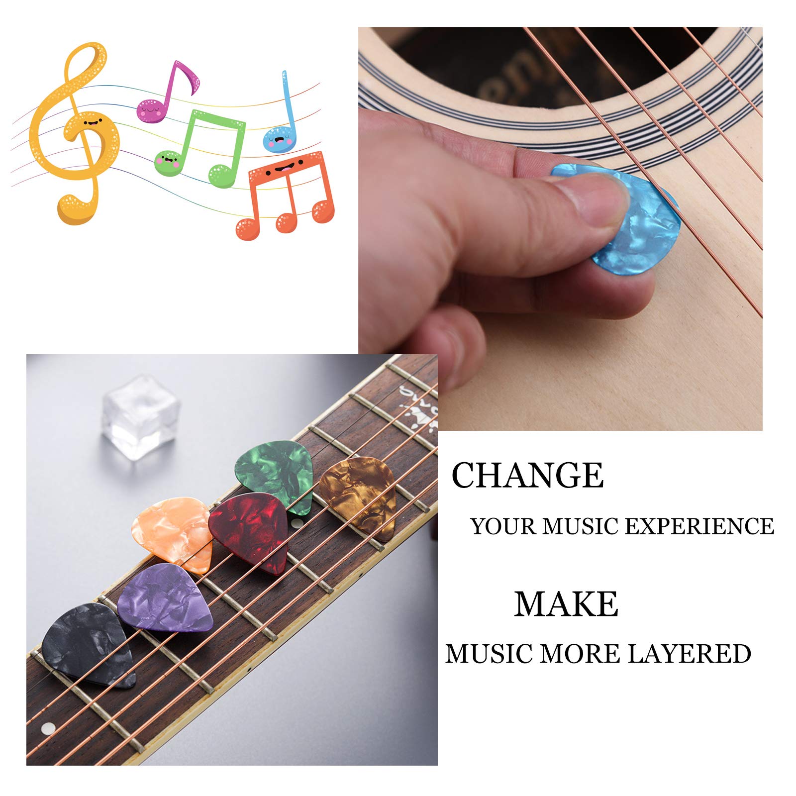 2 Pack Guitar Picks Epoxy Resin Molds Guitar Plectrums Silicone Casting Mold Jewelry Making Molds for DIY Guitar Thumb Finger Picks Keychain Pendant
