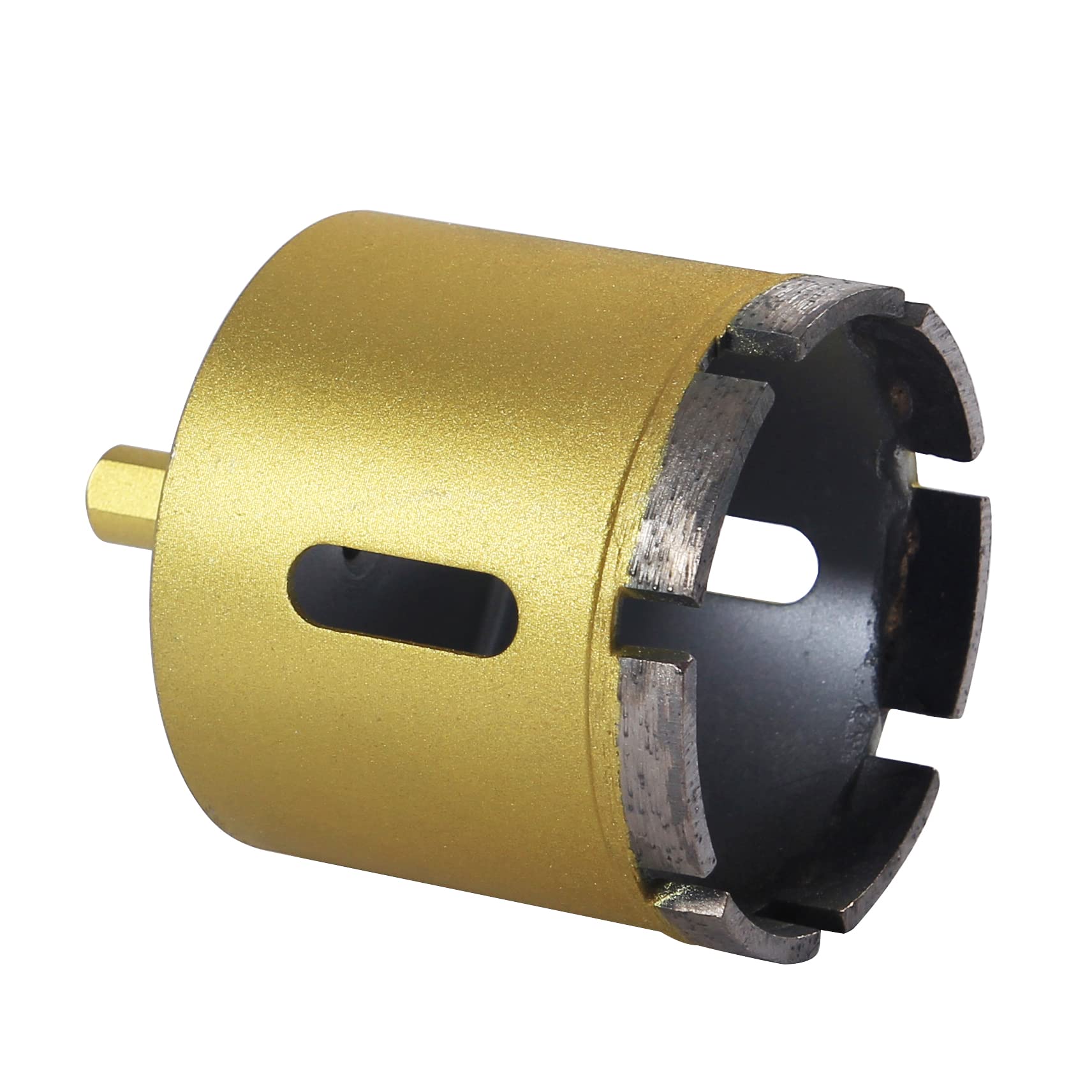 2 Inch Masonry Hole Saw, Diamond Hole Saw, Heavy Duty Dry Core Bits for Concrete, Brick, Cinder Block, 3/8 inch Shank, Core Drill Bit - Extra Long Depth of Cut