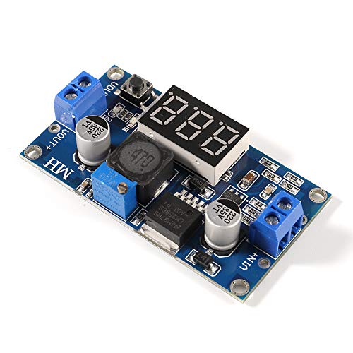 2 Pcs LM2596s DC Buck Converter, MELIFE Adjustable DC to DC Step-Down Voltage Regulator Power Module 36V 24V 12V to 5V 2A Voltage Stabilizer with LED Display