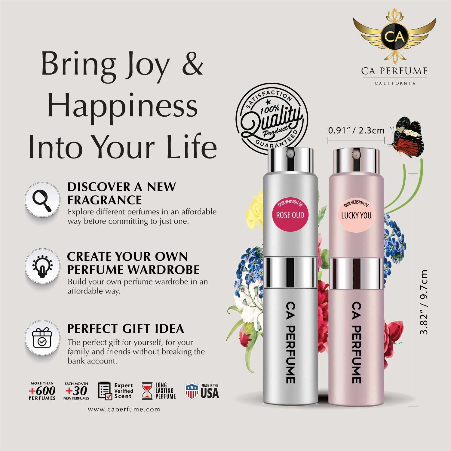 CA Perfume Impression of Good Girl Gone Bad For Women Replica Version Fragrance Dupes Concentrated Long Lasting Eau de Parfum Spray Refillable Atomizer Bottle 0.27 Fl Oz/8ml-X1