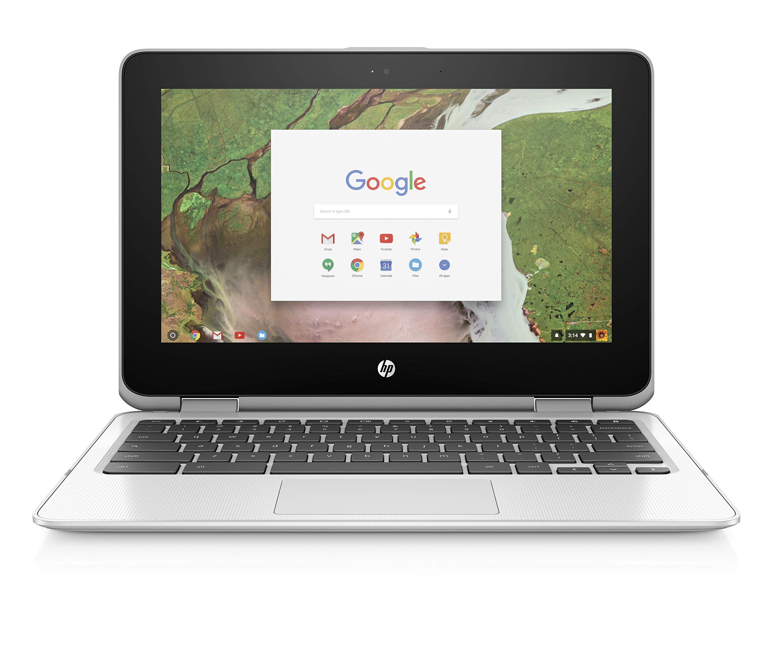HP 11-ae051wm 11.6” X360 Touchscreen Chromebook - Intel Celeron N3350 1.1GHz 4GB RAM 64GB eMMC Snow White (Renewed)