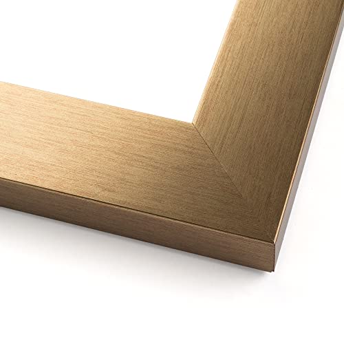 12x16 Wide Bronze Real Wood Picture Frame Width 1.5 Inches | Interior Frame Depth 0.5 Inches | Bronzo Wide Modern Photo Frame Complete with UV Acrylic, Foam Board Backing & Hanging Hardware