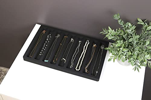 1 Pc of Stackable Jewelry Tray Display Organizer Grid 16x10 Black Foam Necklace