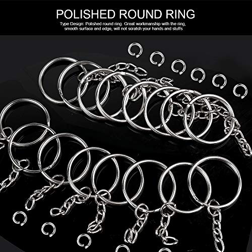 20PCS Key Chain Rings Teenitor Key Chain Rings 1 Inch Key Chain Rings for Crafts, Key Chain Rings, Keychain Key Chain Ring for Crafts