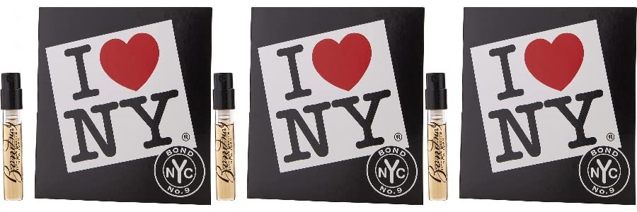 3 Bond No 9 I Love New York for All 0.05 Oz/1.5 Ml Each Sample Spray Vial