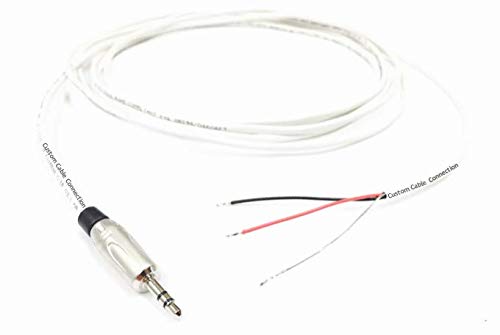 3 Foot 3.5mm (1/8 inch) Stereo Male to Blunt Plenum CL3P Cable by Custom Cable Connection